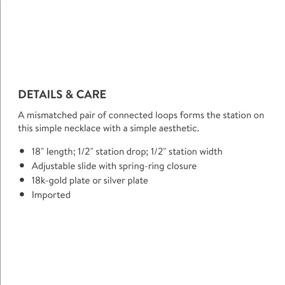 Gorjana | Jewelry | Gorjana Wiltshire Connected Loop Necklace 8 Karat | Poshmark